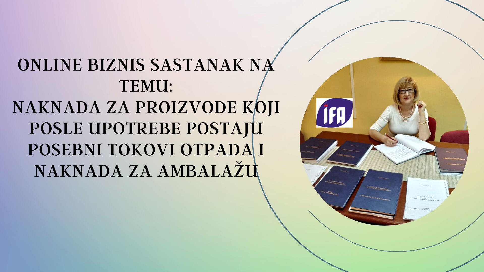 Online sastanak – EKO TAKSA na proizvode i ambalažu - Biljana Trifunović